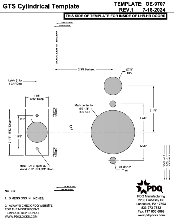 GTS Electronic Cylindrical Lock | PDQ Locks